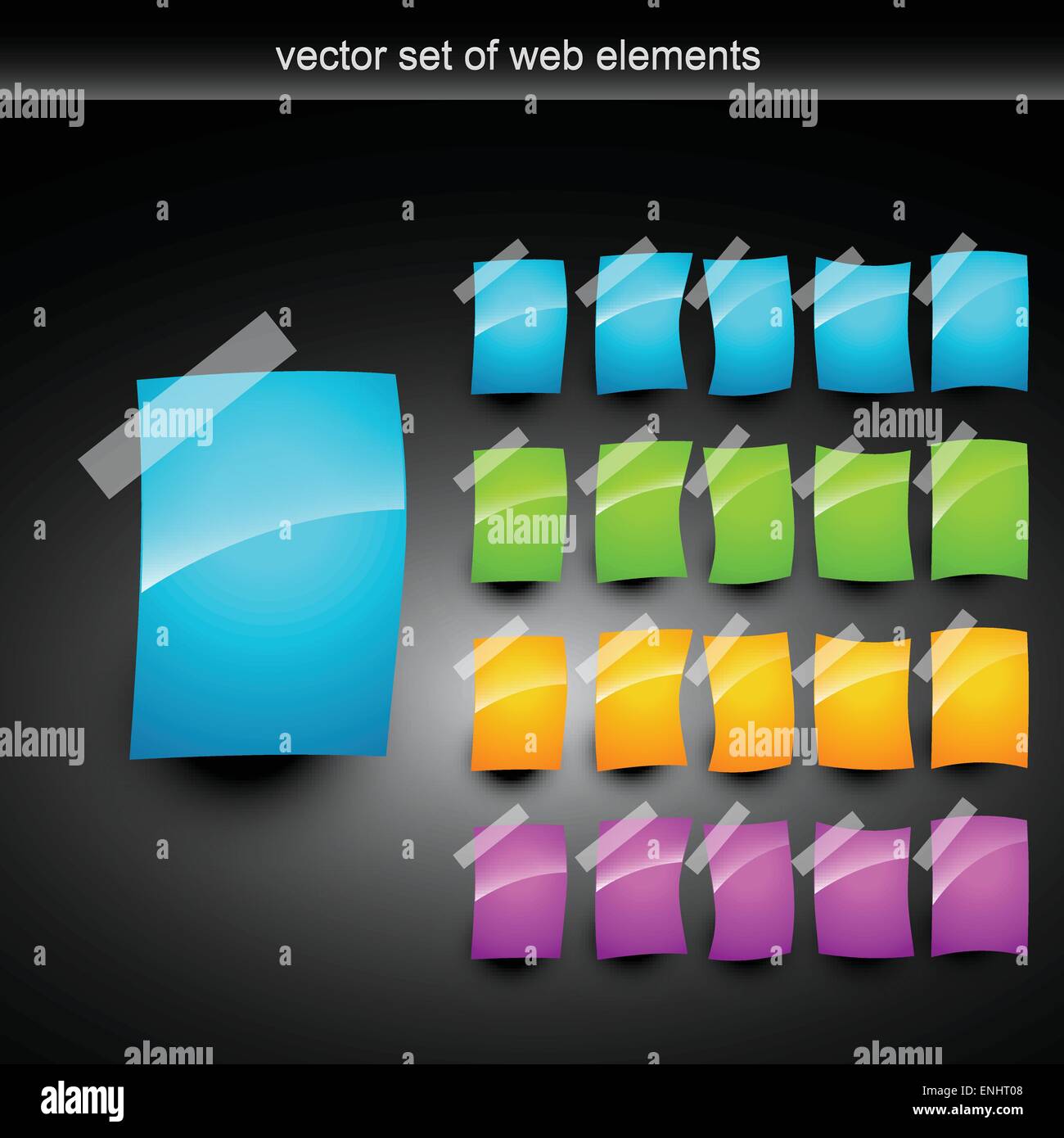 shiny vector pages set of different style and colors Stock Vector Image ...