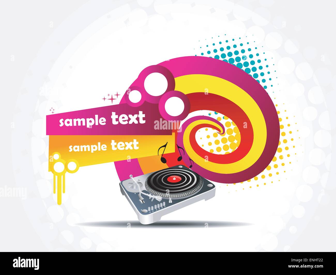 Vector colorful music background illustration Stock Vector Image & Art ...