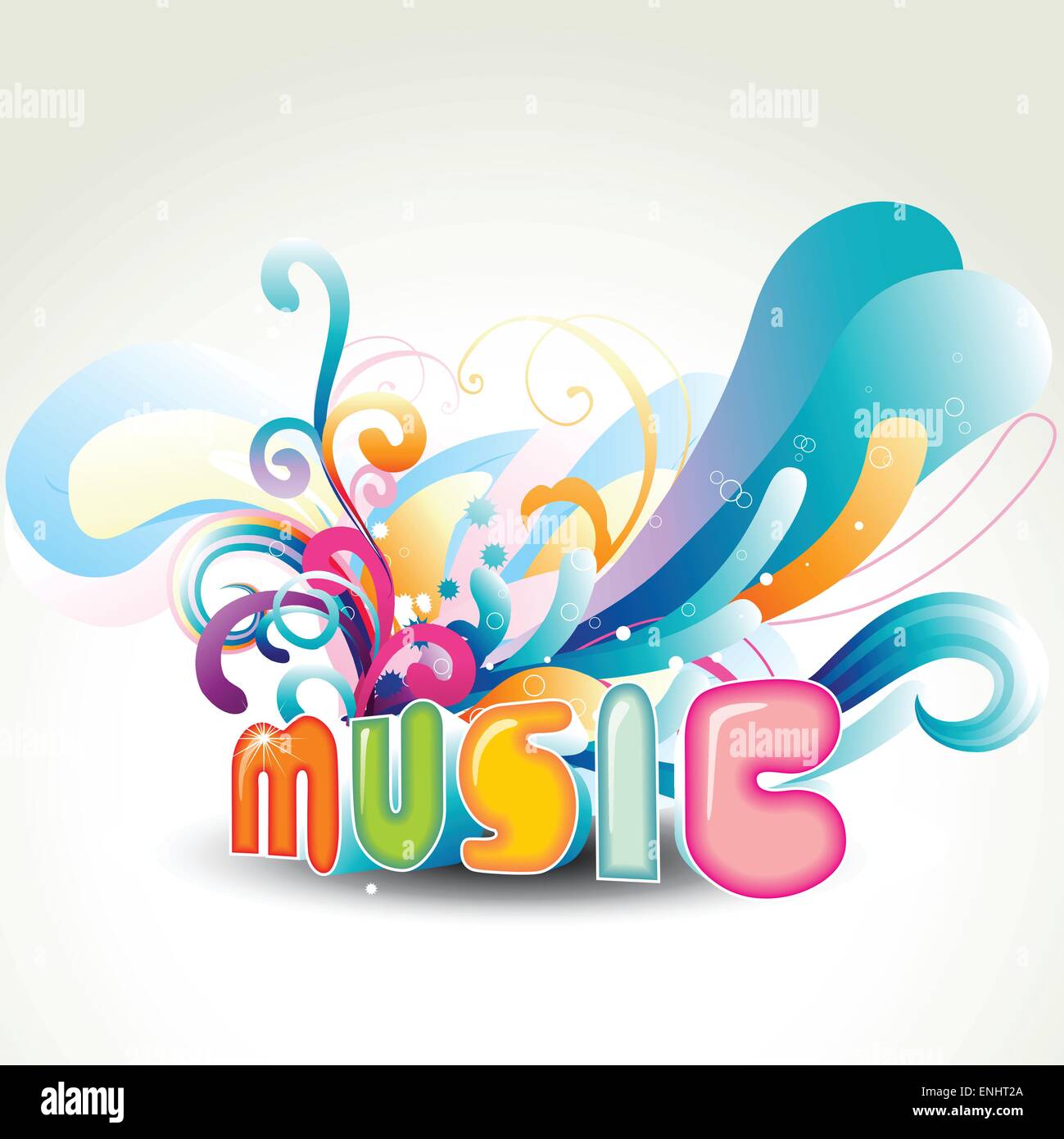 vector music design with florals around it Stock Vector Image & Art - Alamy