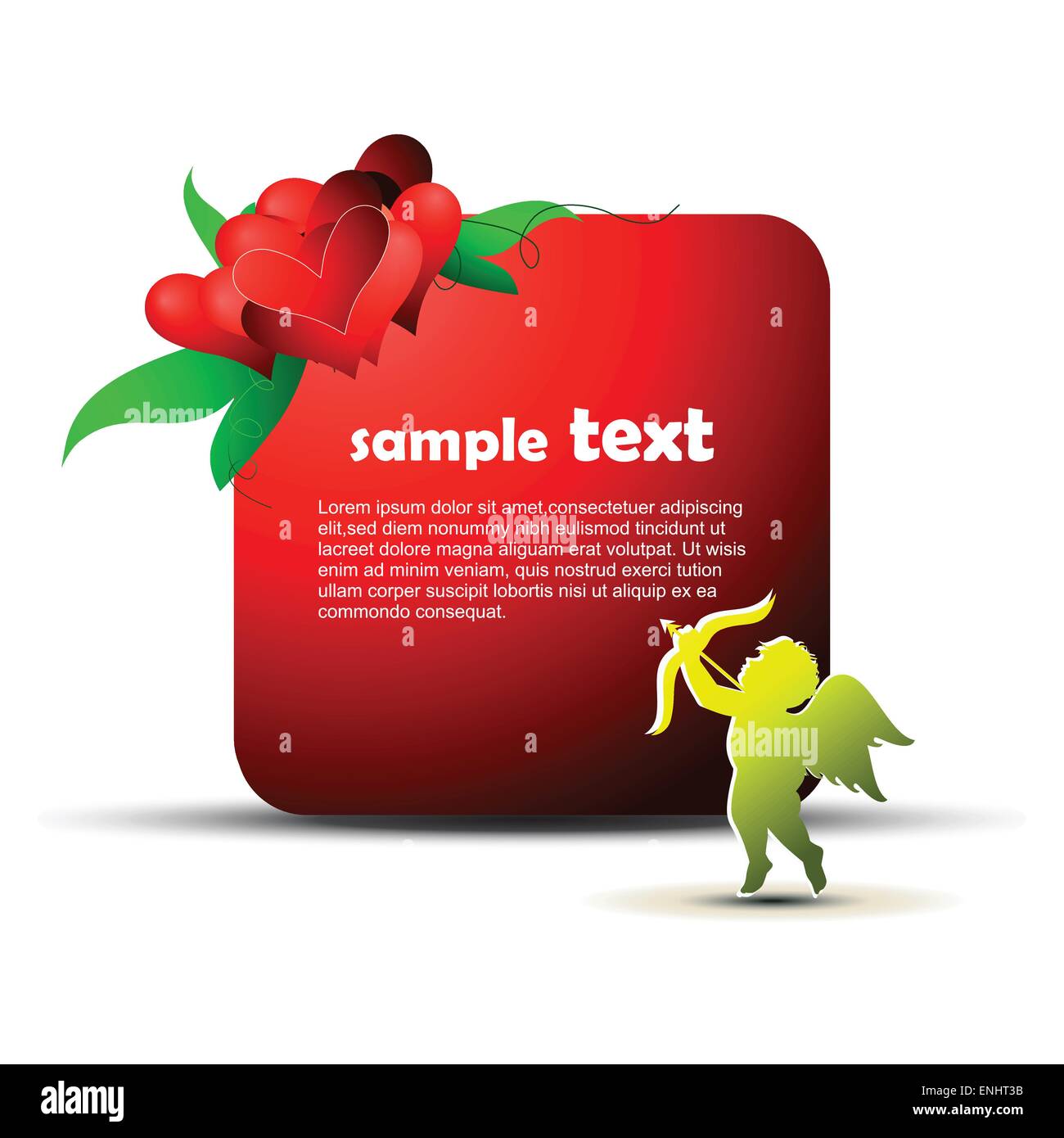 vector cupid with heart design illustration artwork Stock Vector Image ...