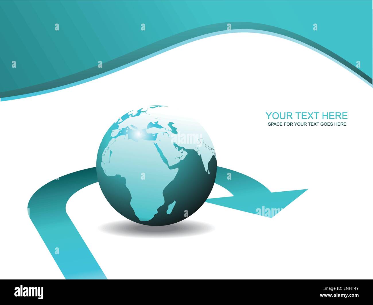 vector blue earth with arrow Stock Vector Image & Art - Alamy