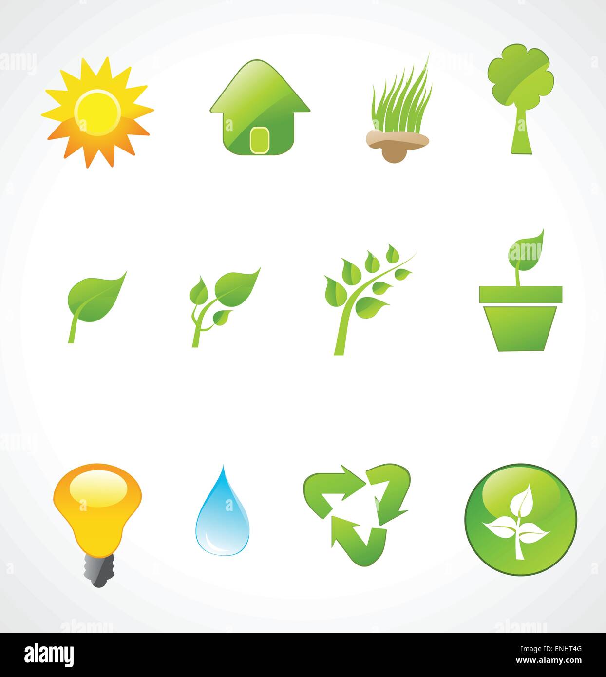 vector set of ecology icons Stock Vector Image & Art - Alamy