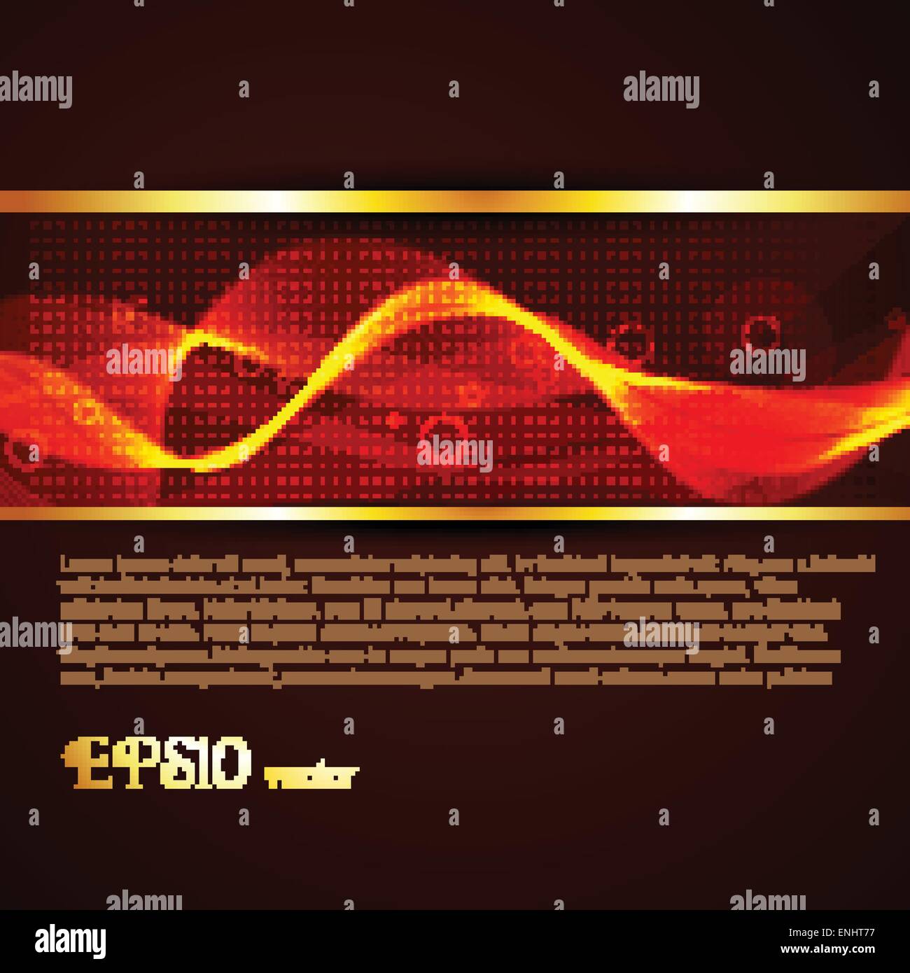 vector beautiful glowing wave template Stock Vector Image & Art - Alamy