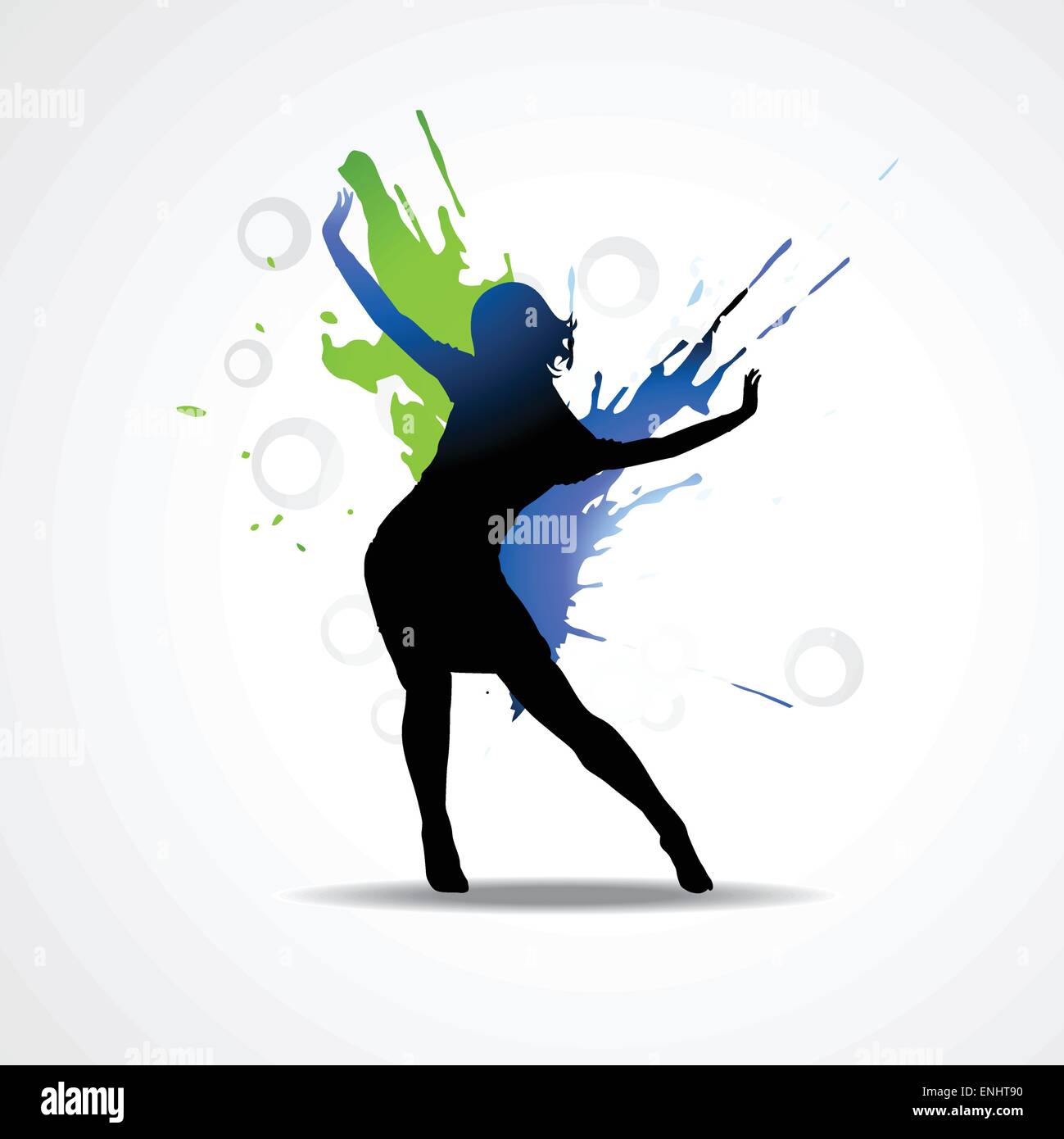 vector dancing girl with grungy background Stock Vector Image & Art - Alamy