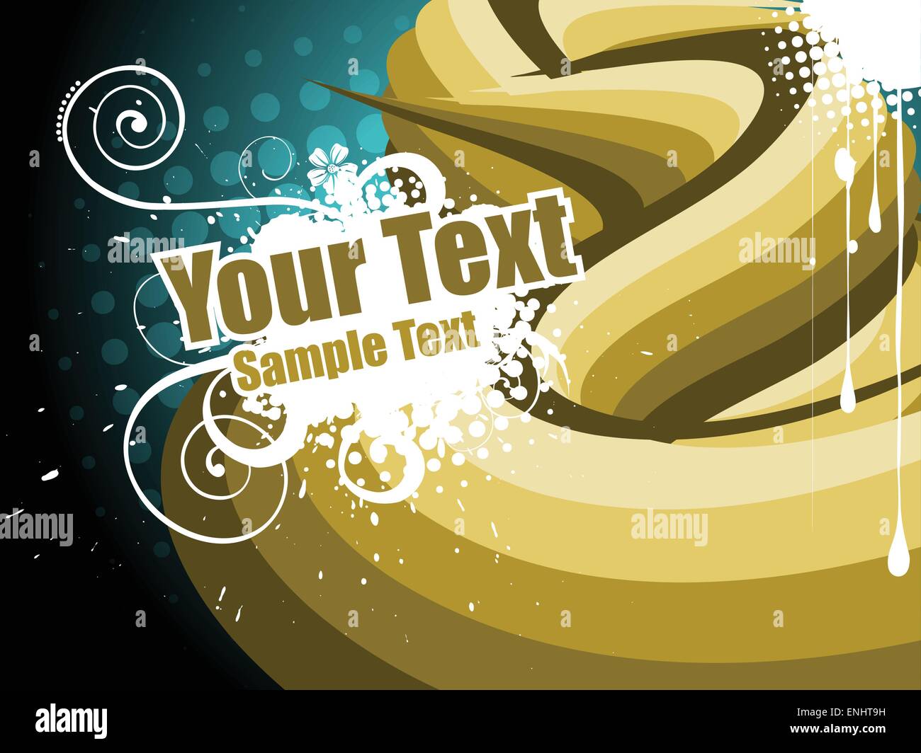 golden party wave vector design with space for text Stock Vector Image ...
