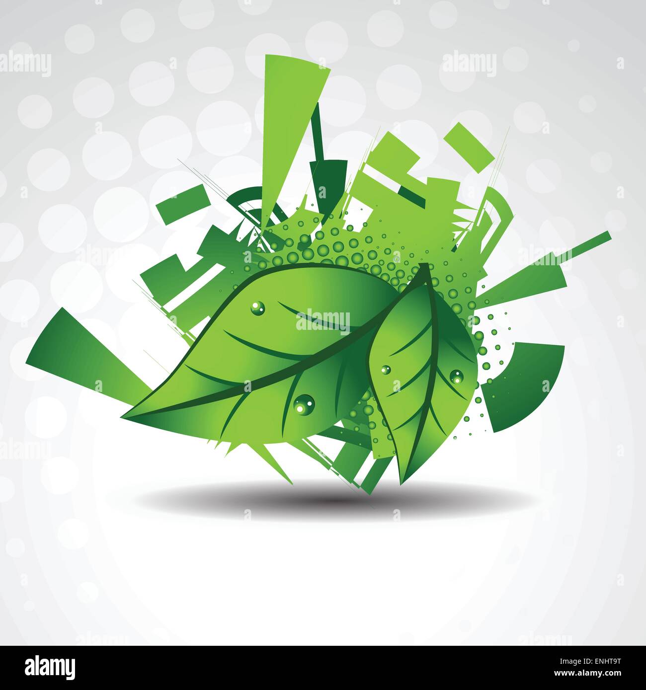 Green leaves on the water Stock Vector Images - Alamy