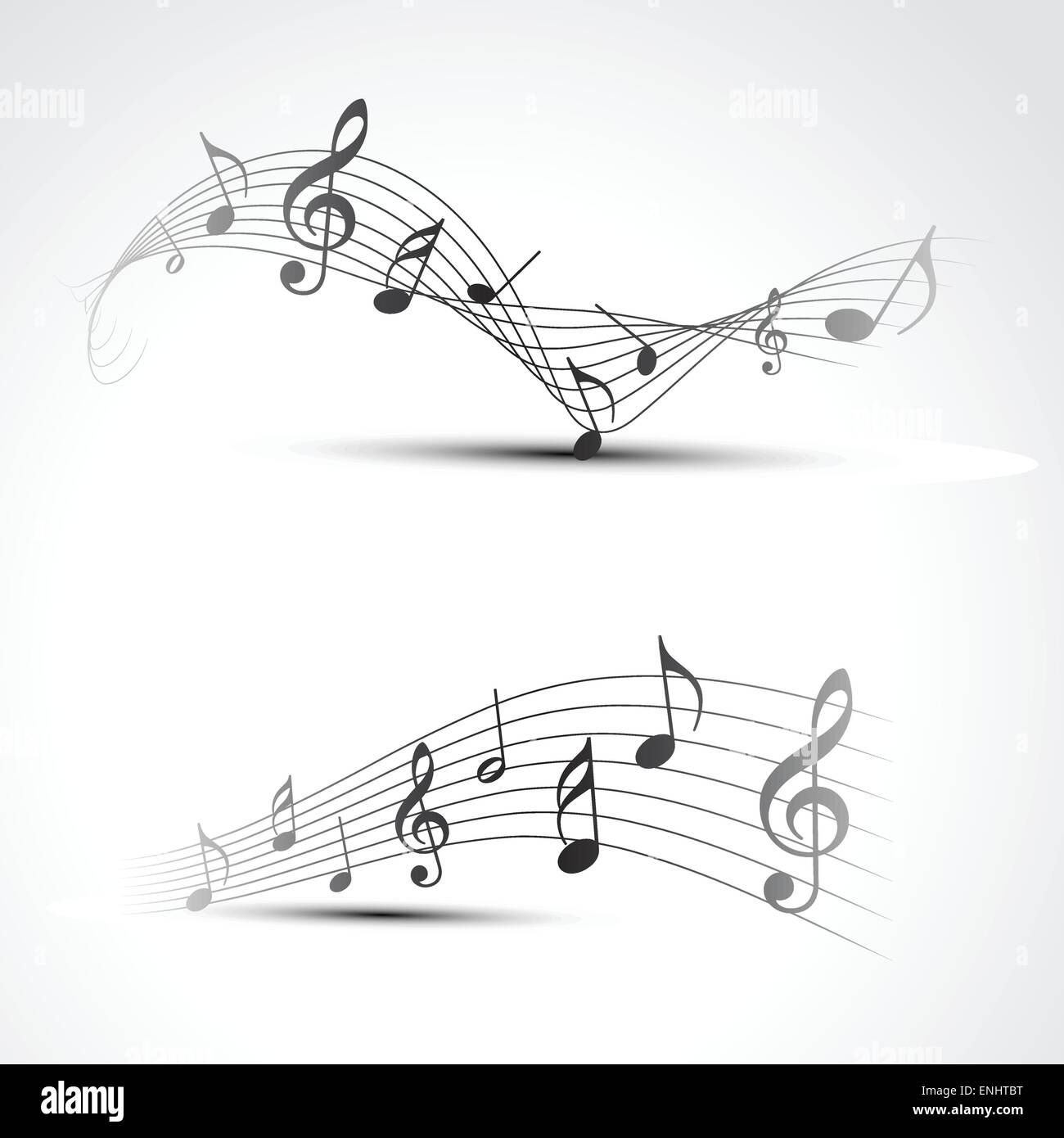 vector music note background illustration Stock Vector Image & Art - Alamy