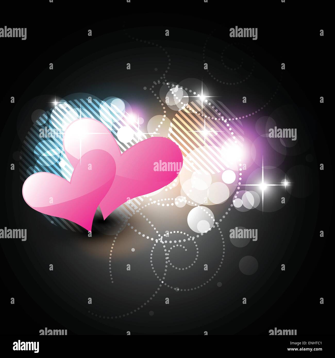 beautiful shiny colorful heart illustration Stock Vector Image & Art ...