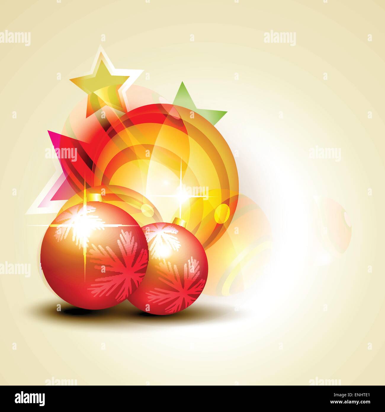 beautiful christmas balls background design Stock Vector Image & Art ...