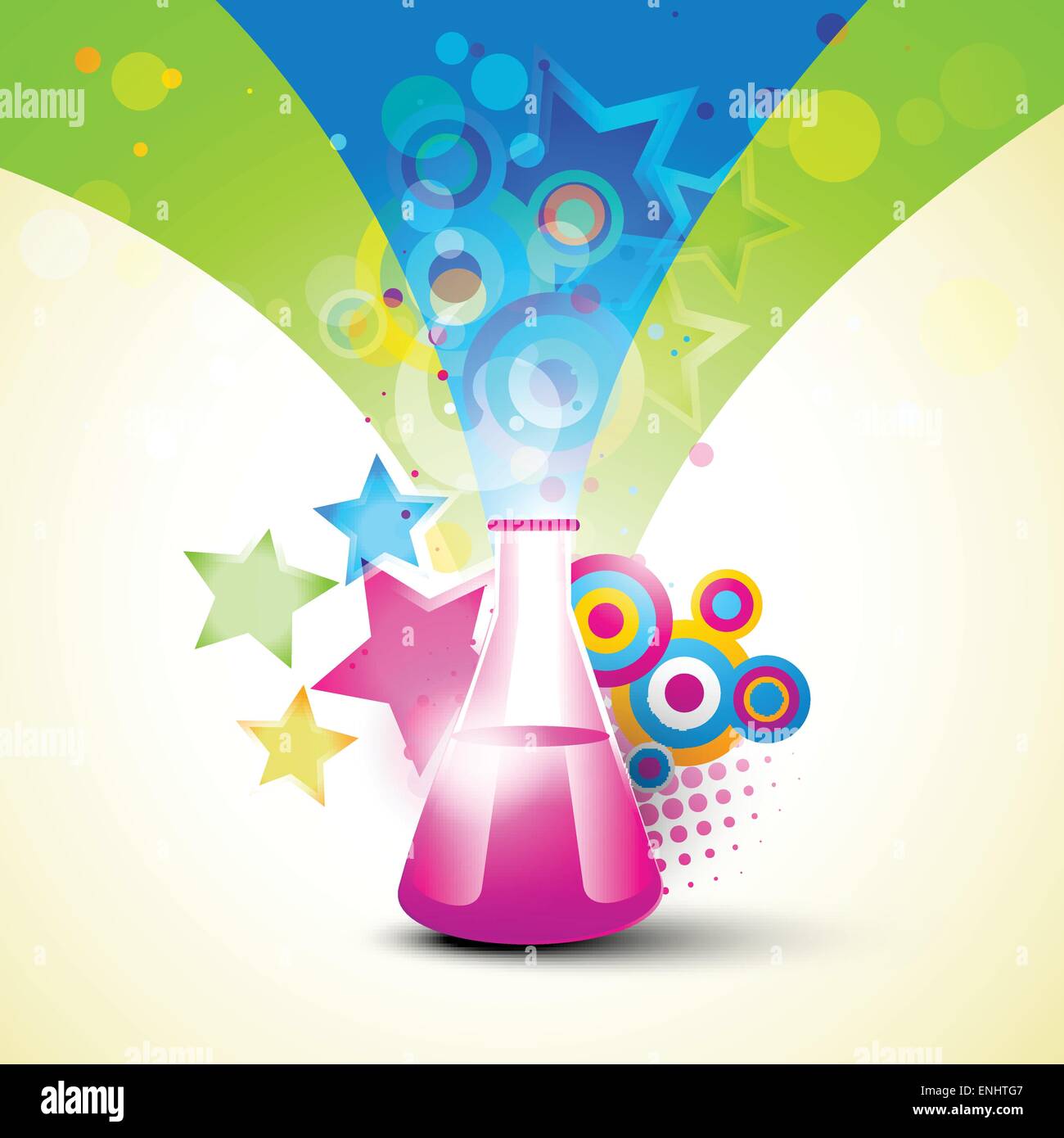 abstract chemical bottle in colorful background Stock Vector Image ...