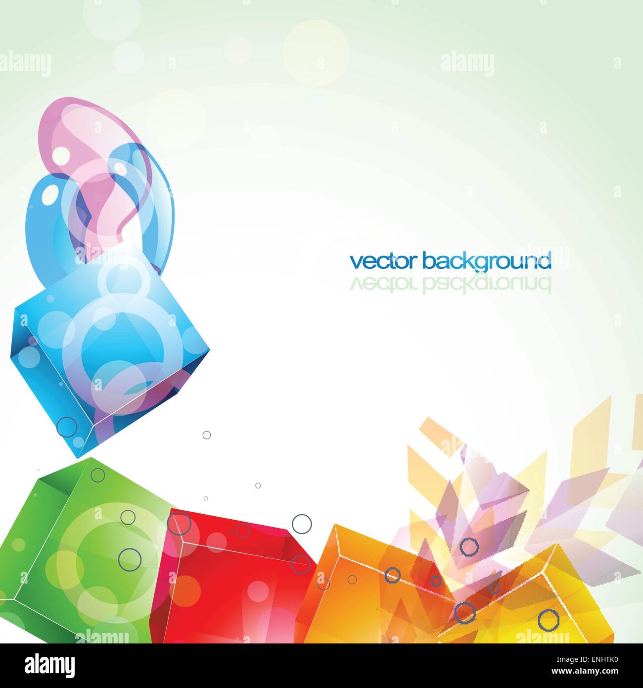 Colorful cube art Stock Vector Images - Alamy