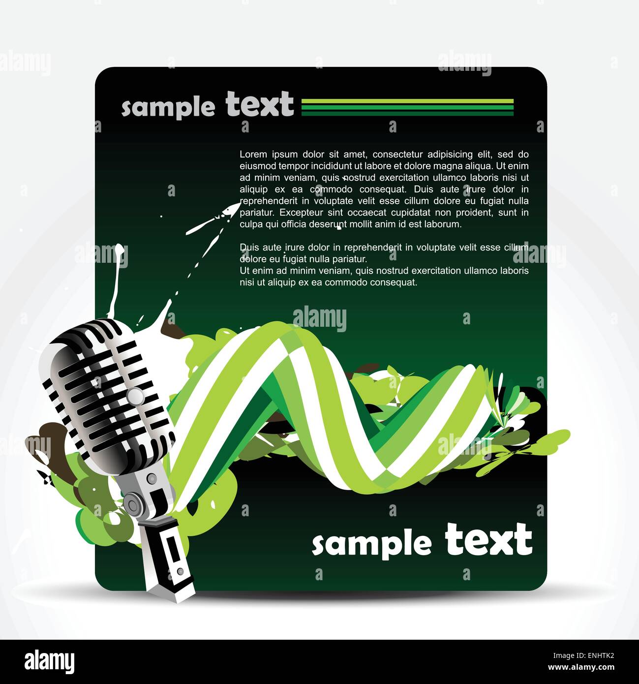 vector mic on music background Stock Vector Image & Art - Alamy