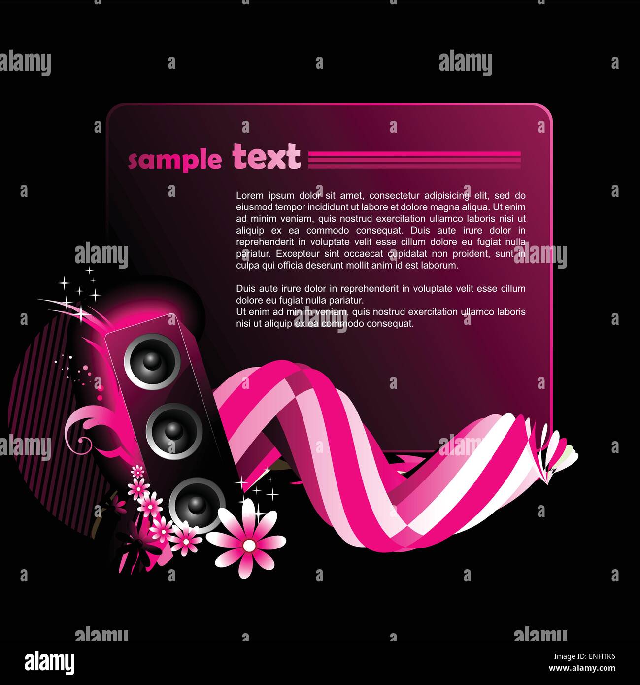 vector music note on background with space for your text Stock Vector ...