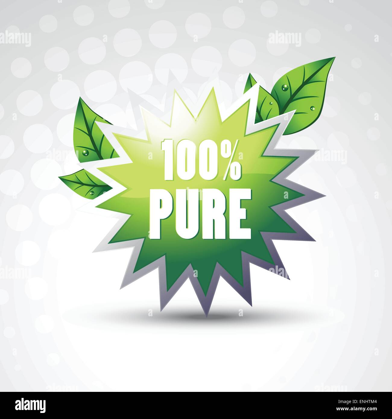 vector pure green symbol with leafs Stock Vector Image & Art - Alamy