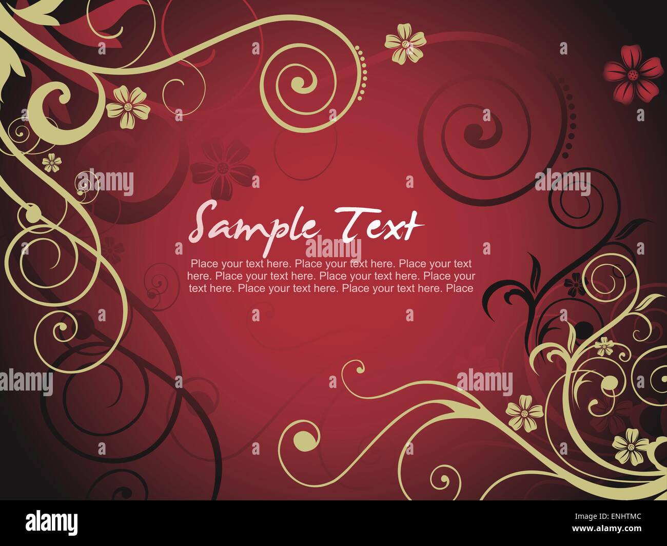 Floral sample text Stock Vector Images - Alamy