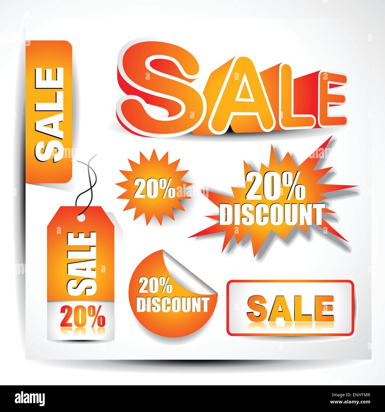 vector set of sale tags Stock Vector Image & Art - Alamy