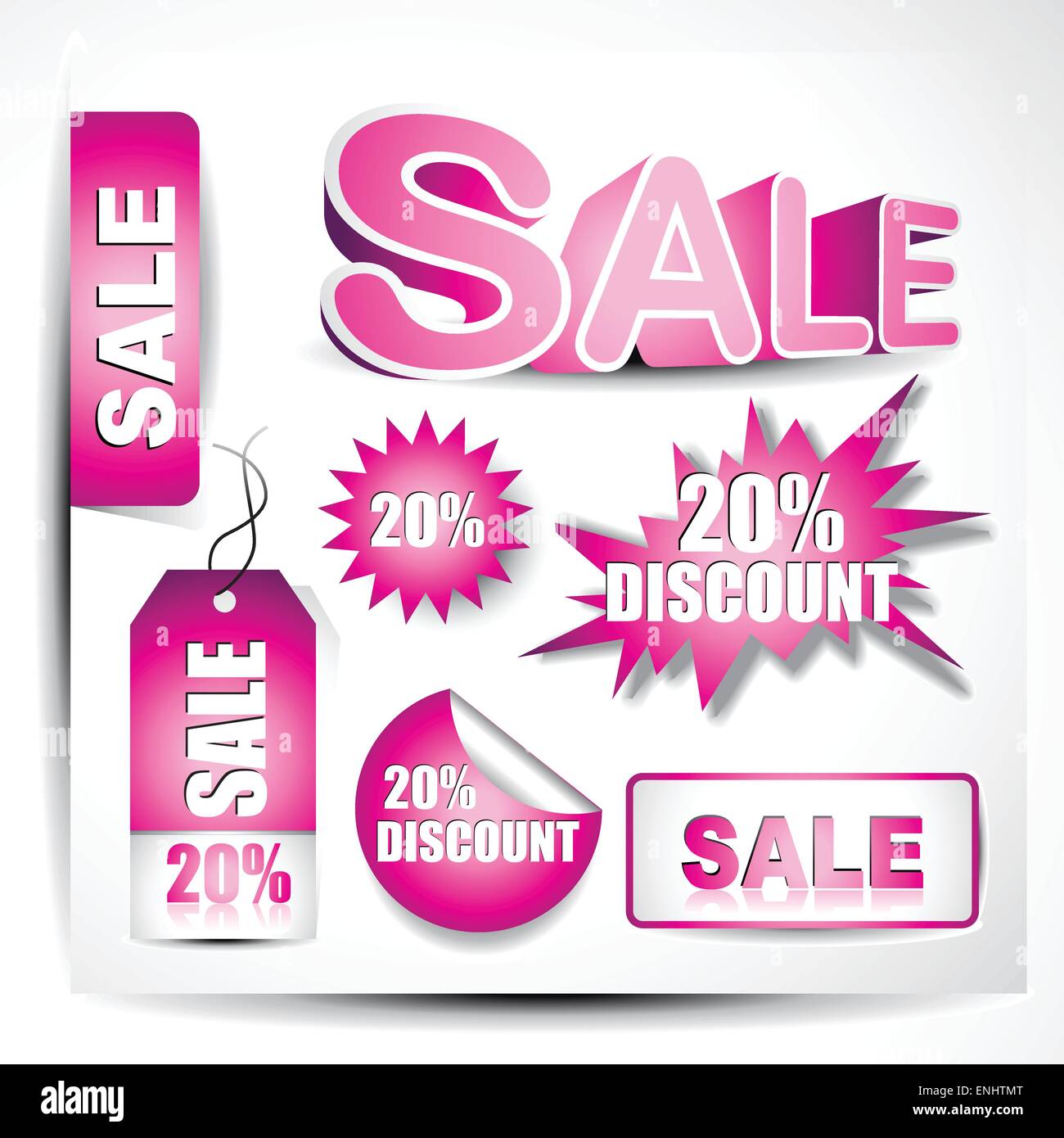 vector set of sale elements Stock Vector Image & Art - Alamy