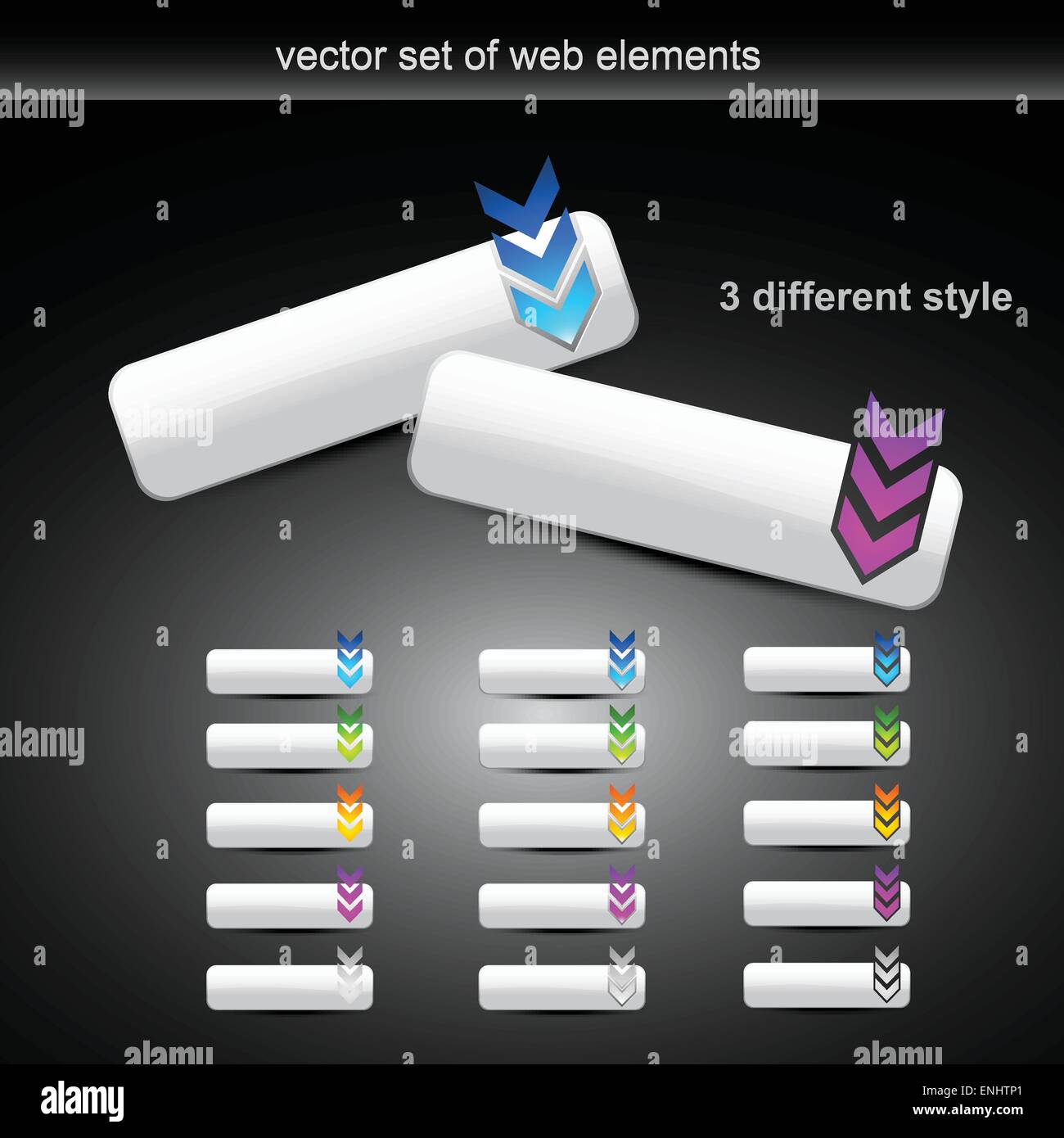 vector set of different style web buttons Stock Vector Image & Art - Alamy