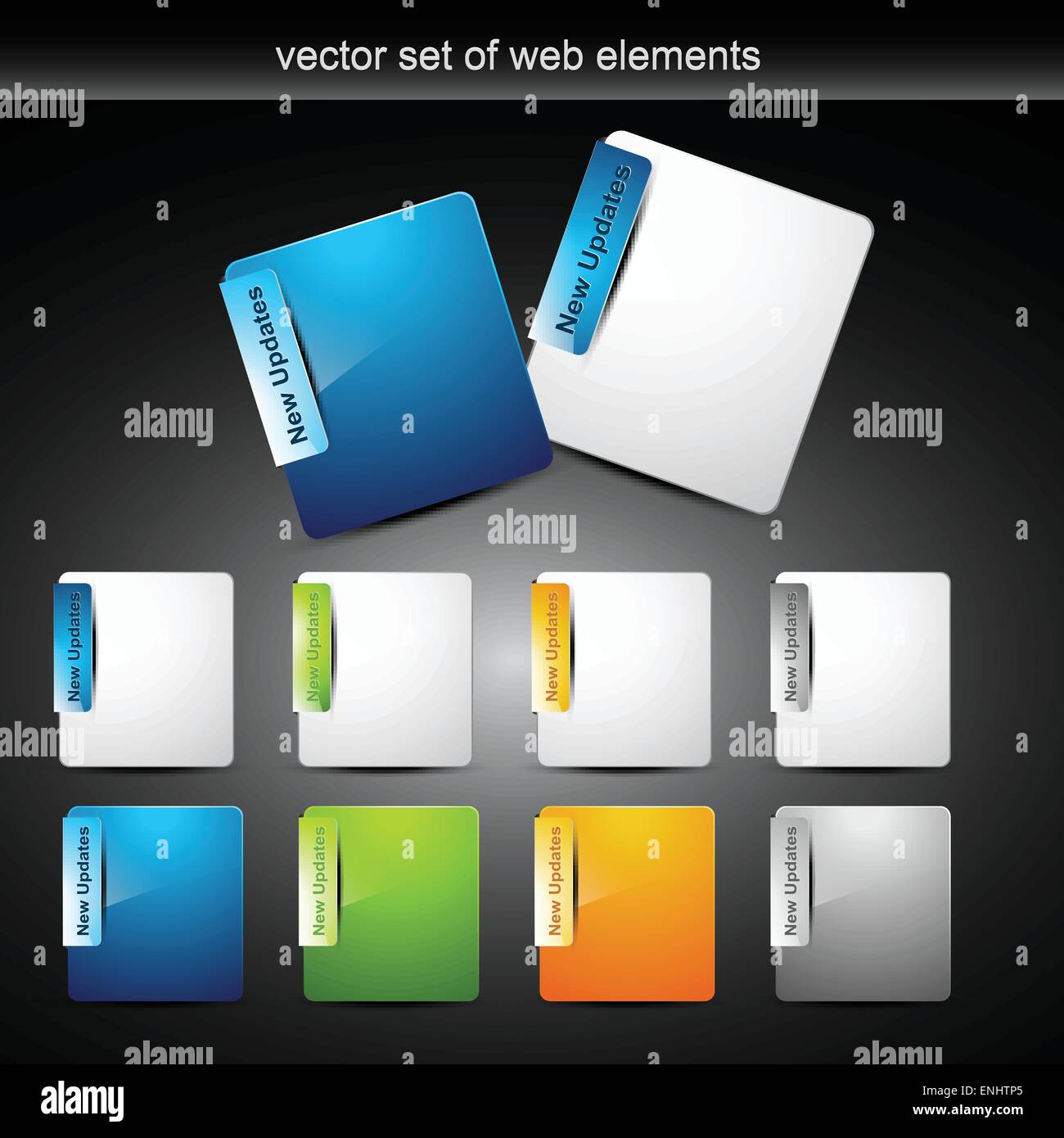 elemts design in different color style with space for your text Stock ...