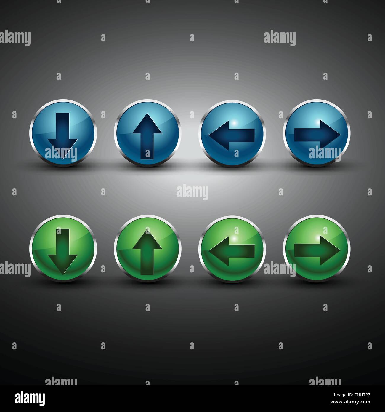vector arrow buttons in two different colors Stock Vector Image & Art ...