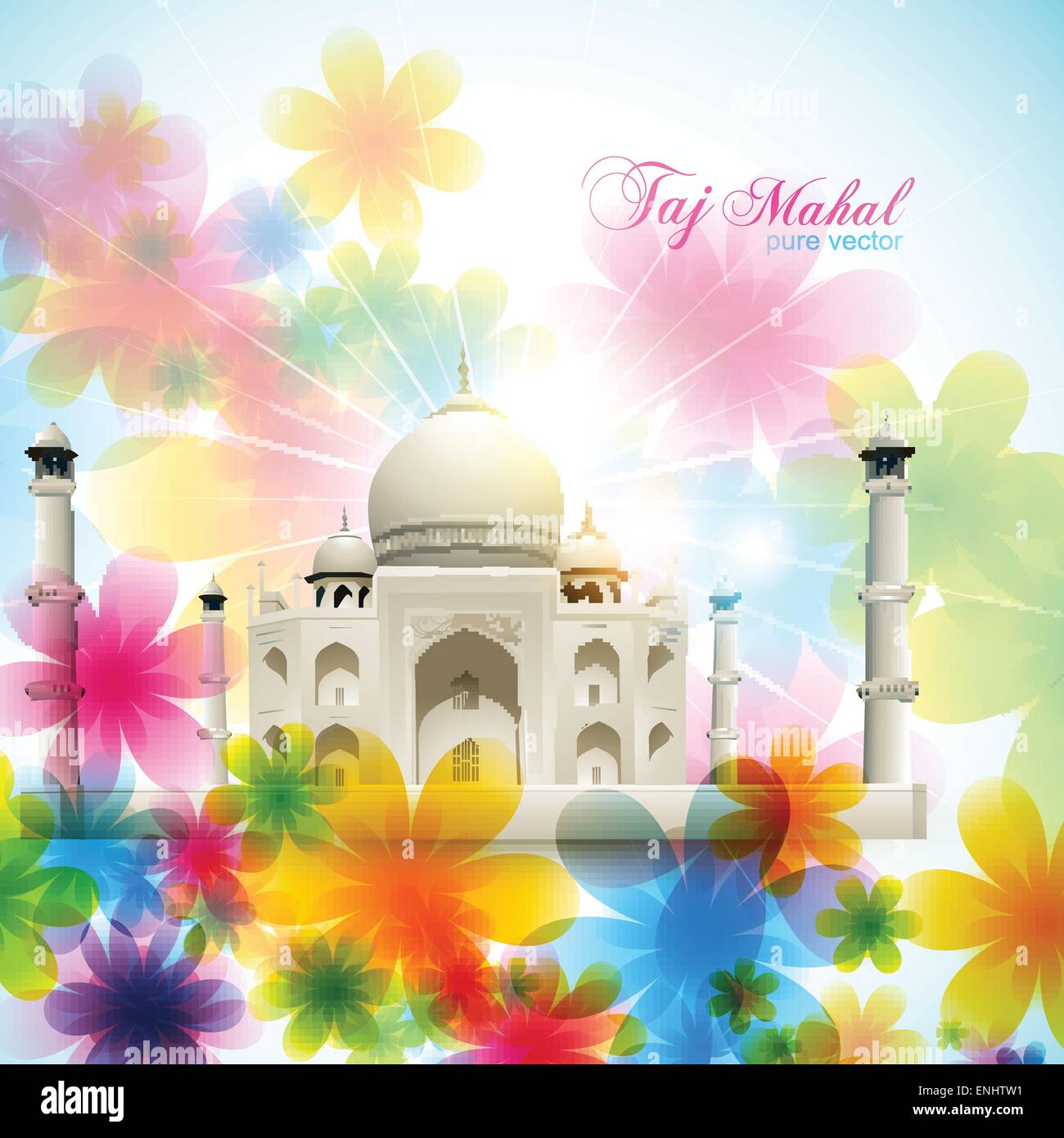 Taj mahal background Stock Vector Images - Alamy