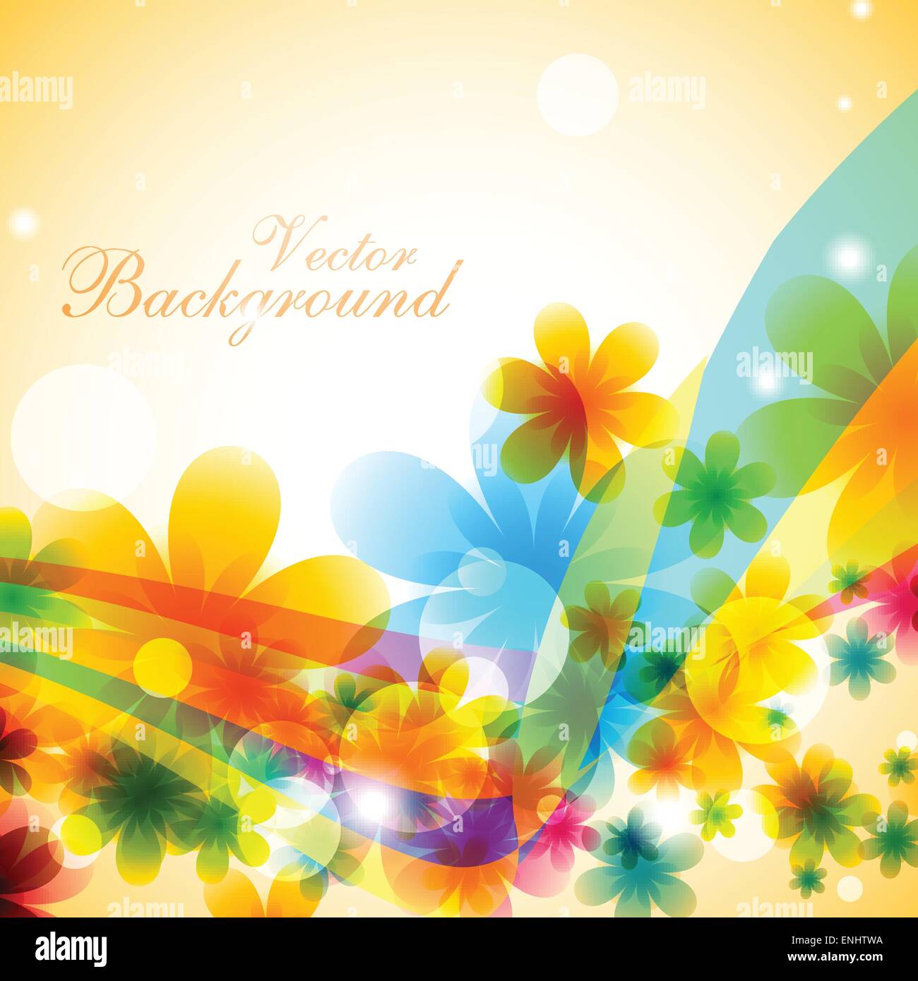 beautiful flower vector background illustration Stock Vector Image ...