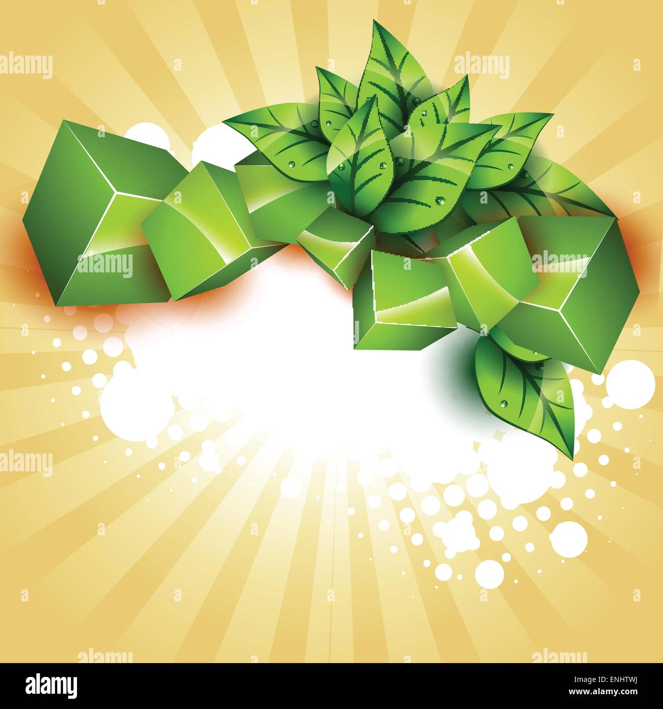 vector green cube background design Stock Vector Image & Art - Alamy