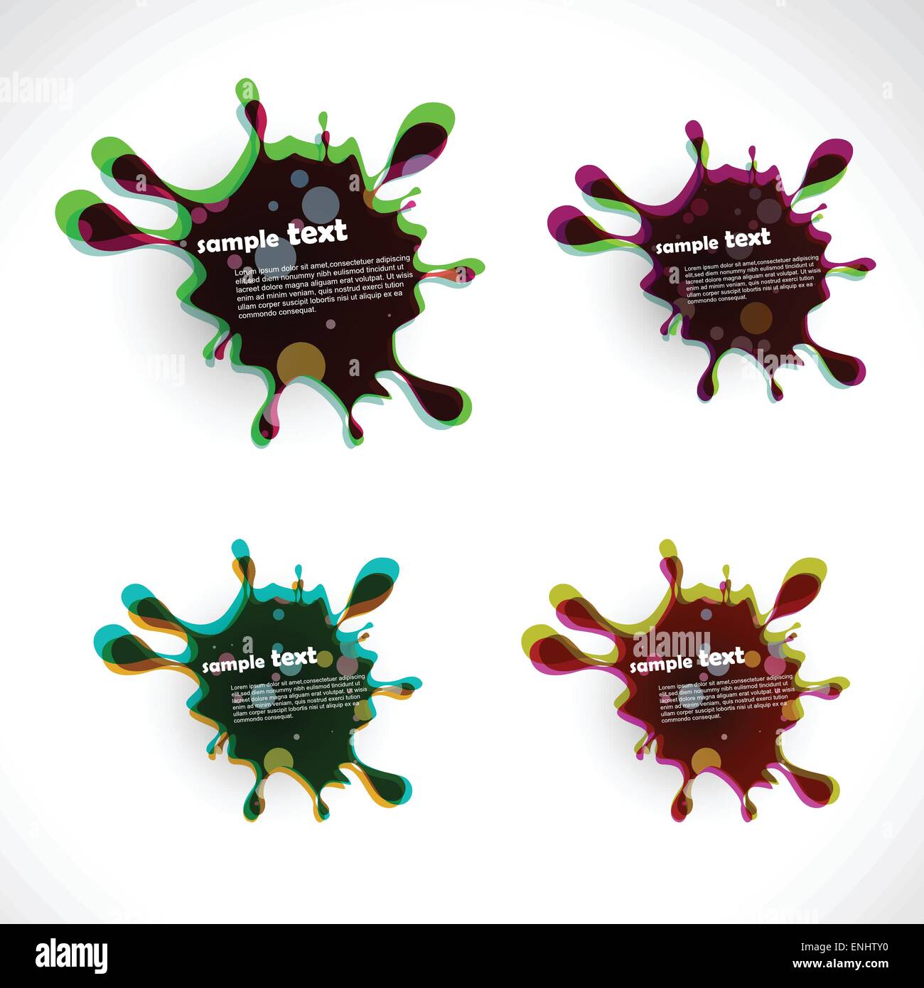 vector ink splash set Stock Vector Image & Art - Alamy