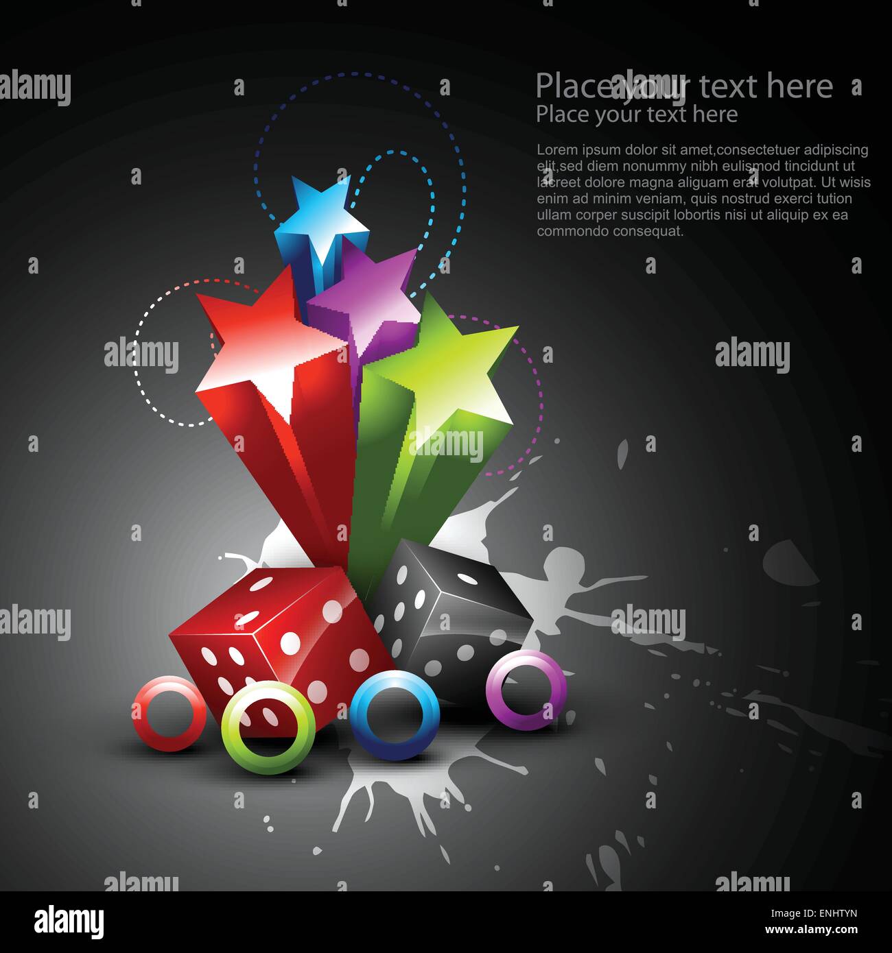 vector shiny dice in beautiful background Stock Vector Image & Art - Alamy