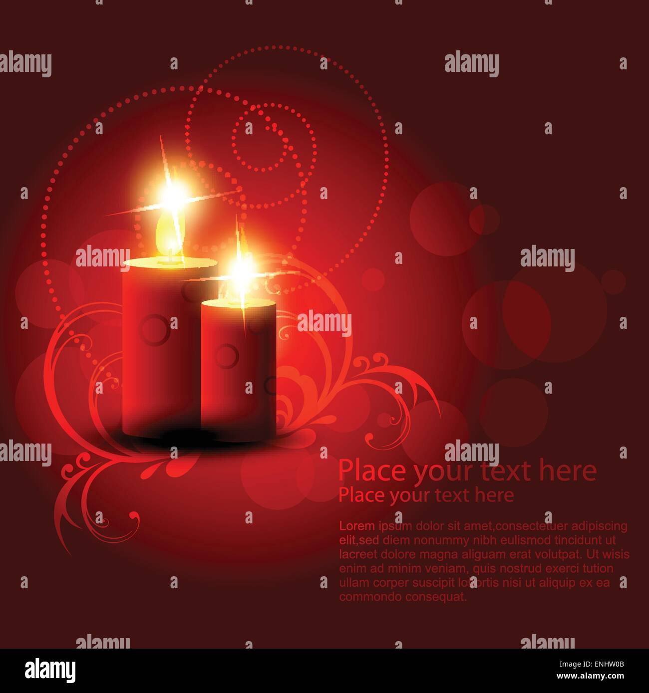 beautiful glowing vector candle background Stock Vector Image & Art - Alamy