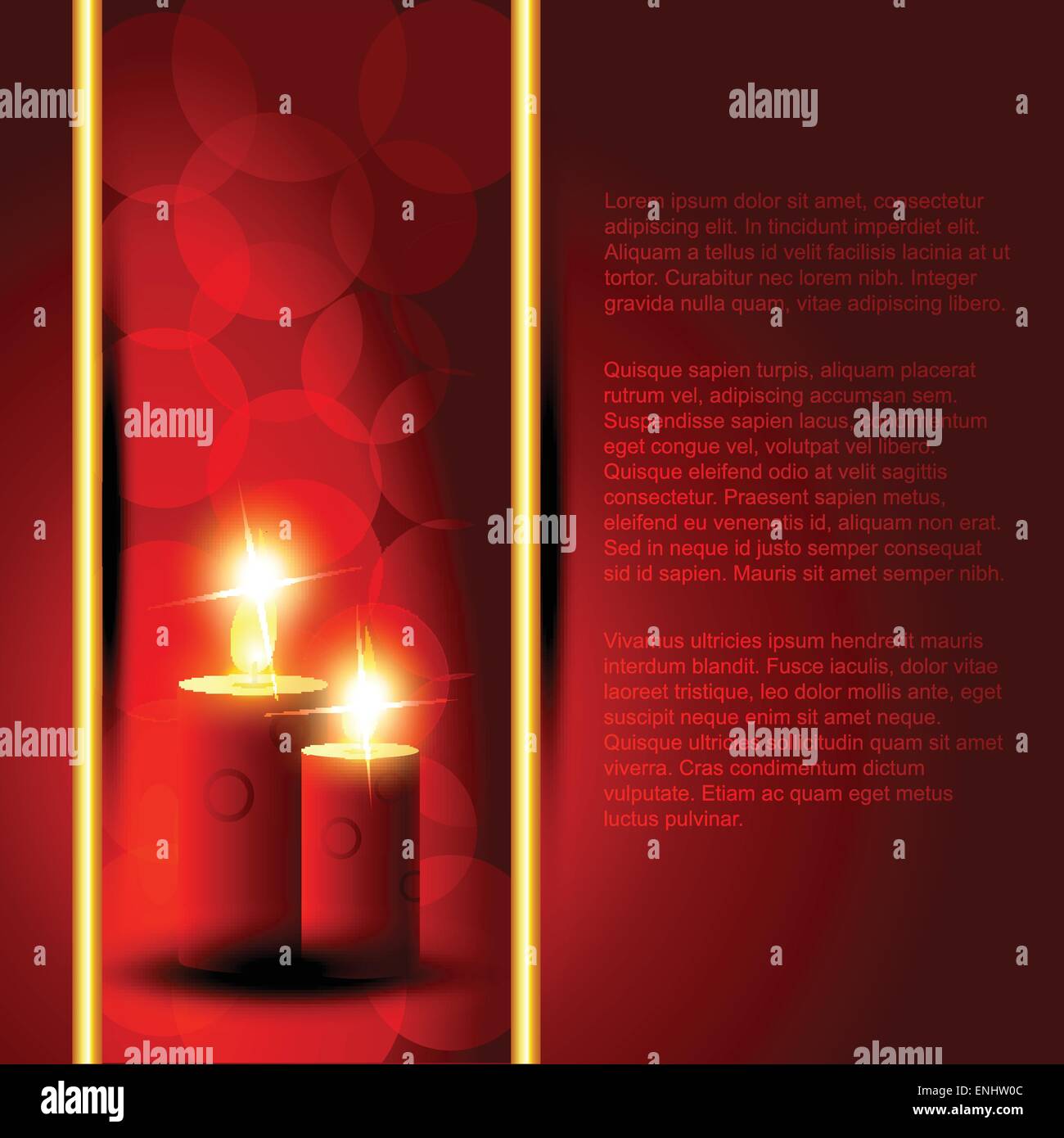 vector beautiful candle red color background Stock Vector Image & Art ...