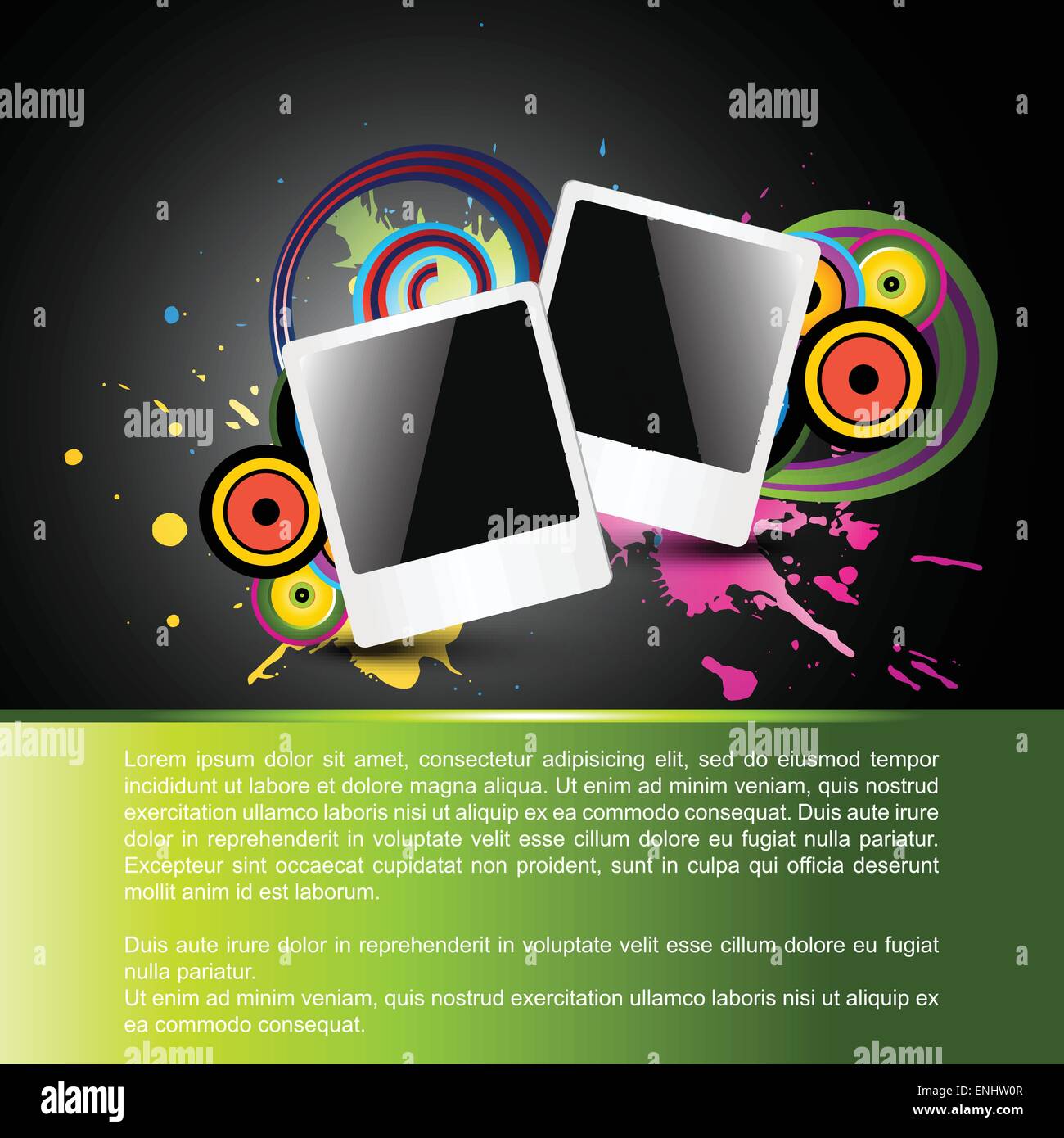 vector photo frame on abstract background Stock Vector Image & Art - Alamy