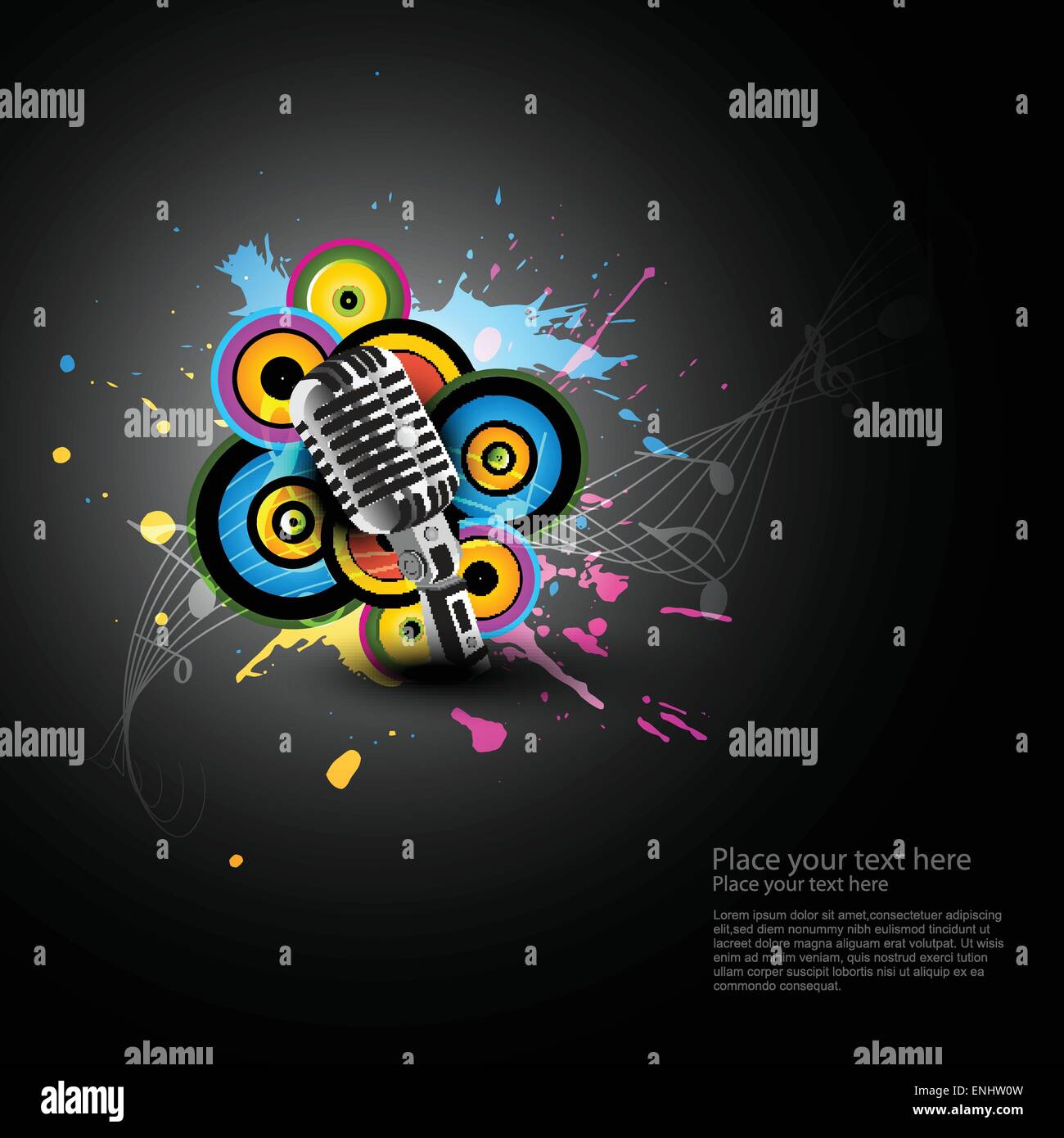 Abstract art mic funky background Stock Vector Images - Alamy