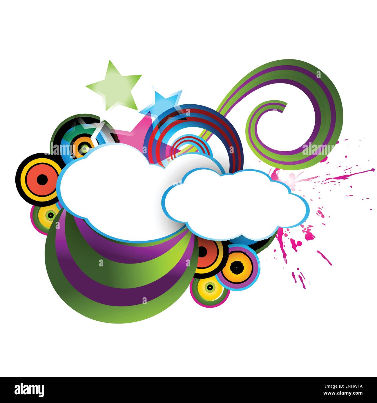 vector cloud on abstract background Stock Vector Image & Art - Alamy