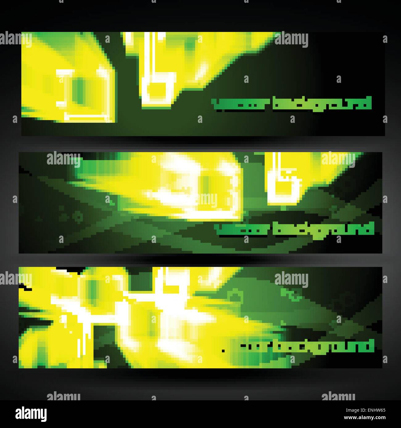 vector three green abstract eps10 banner set four Stock Vector Image & Art - Alamy