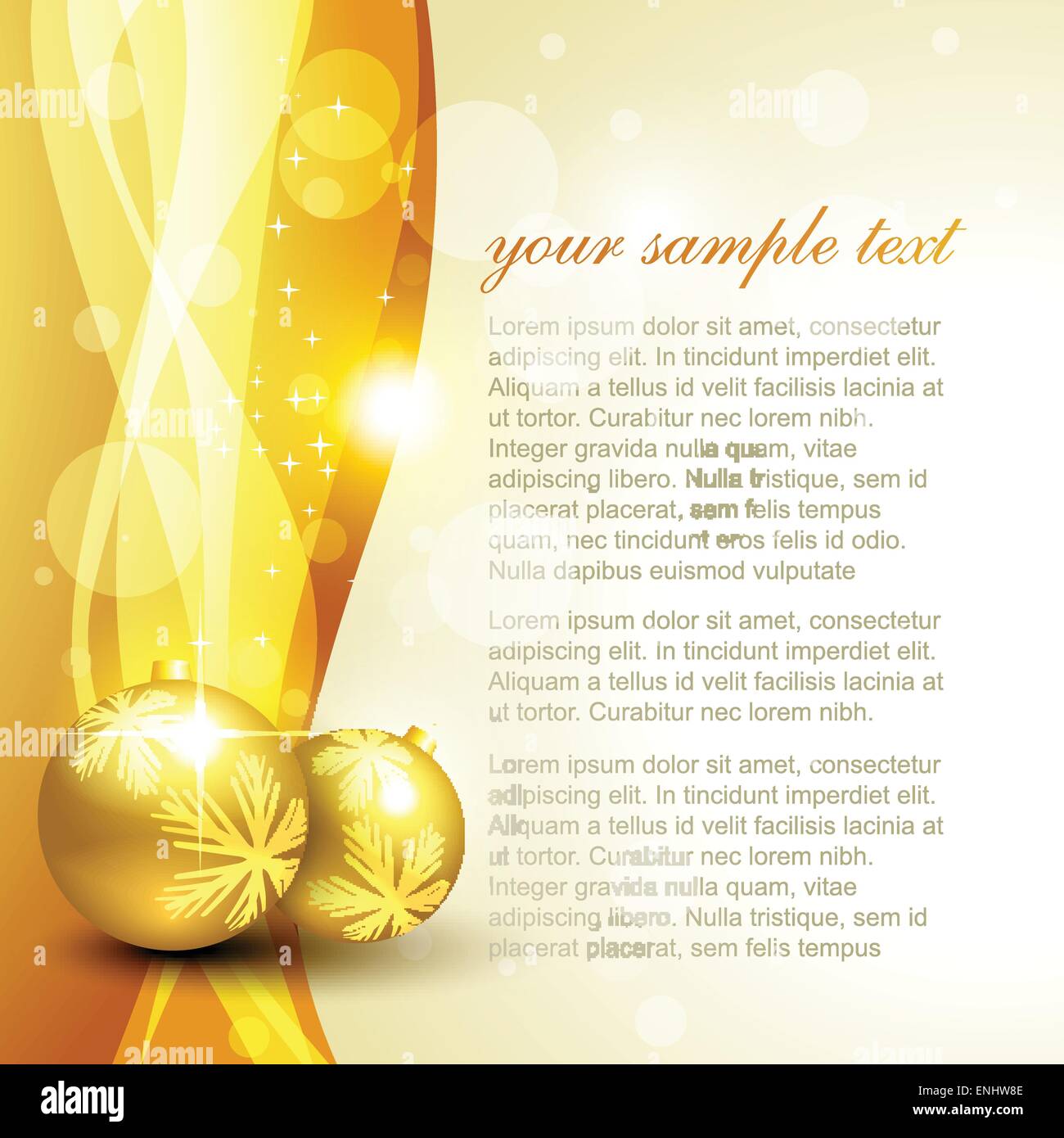 golden color vector christmas background design Stock Vector Image ...