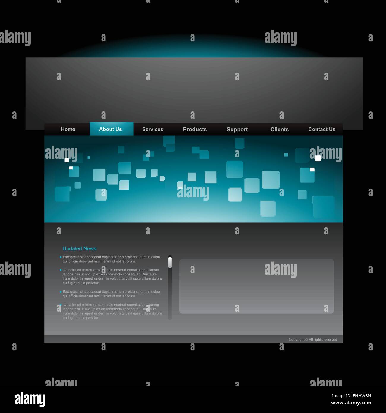 vector editable website template design Stock Vector Image & Art - Alamy