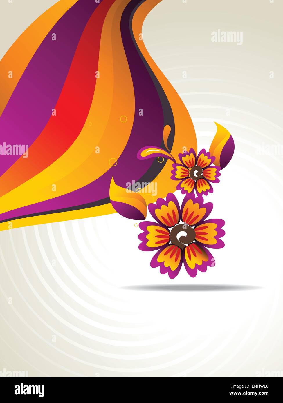 vector abstract flower art Stock Vector Image & Art - Alamy