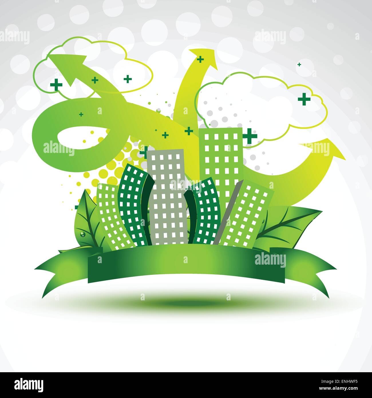 Green city ecology line Stock Vector Images - Alamy