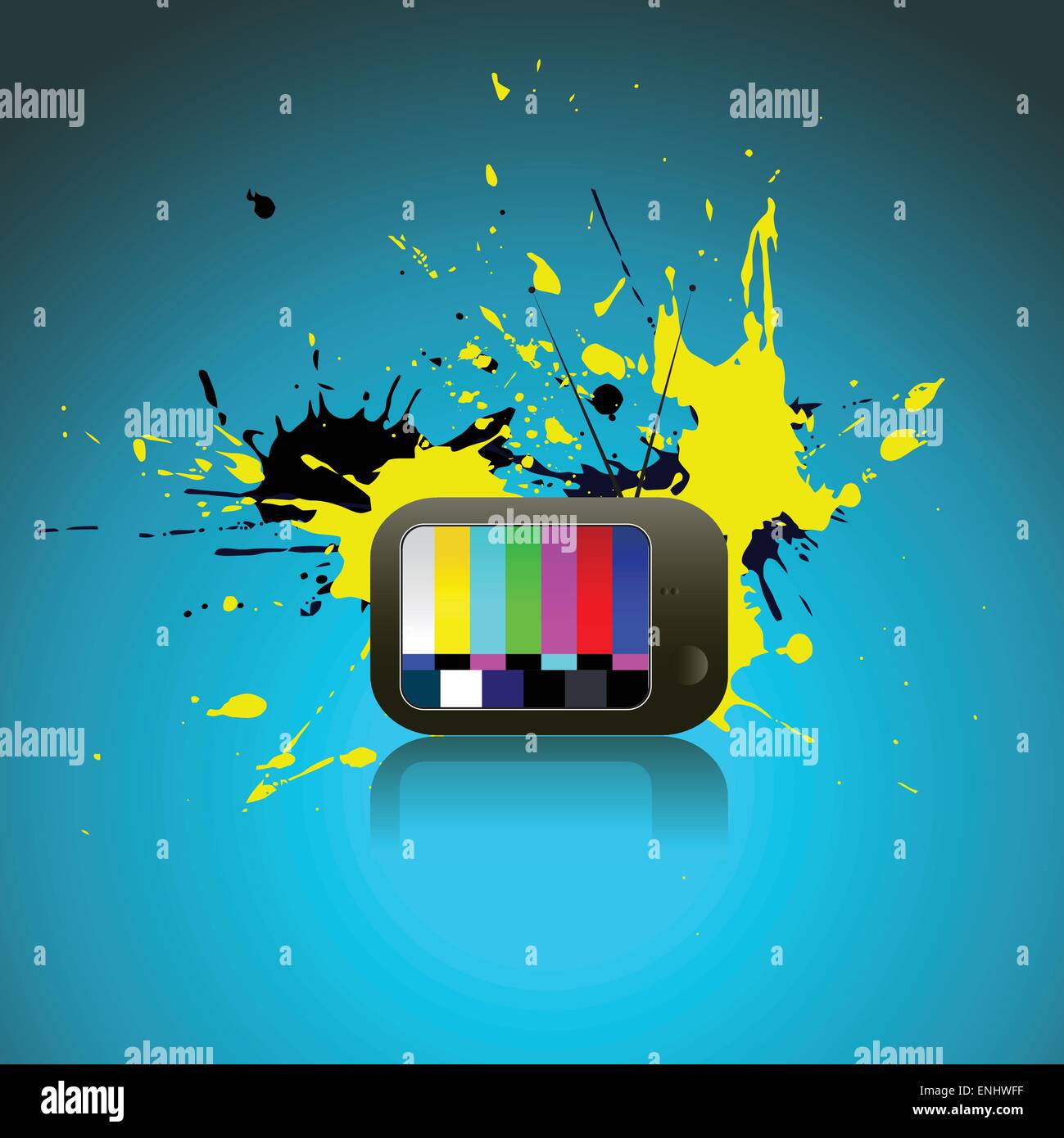 vector abstract art of TV Stock Vector Image & Art - Alamy