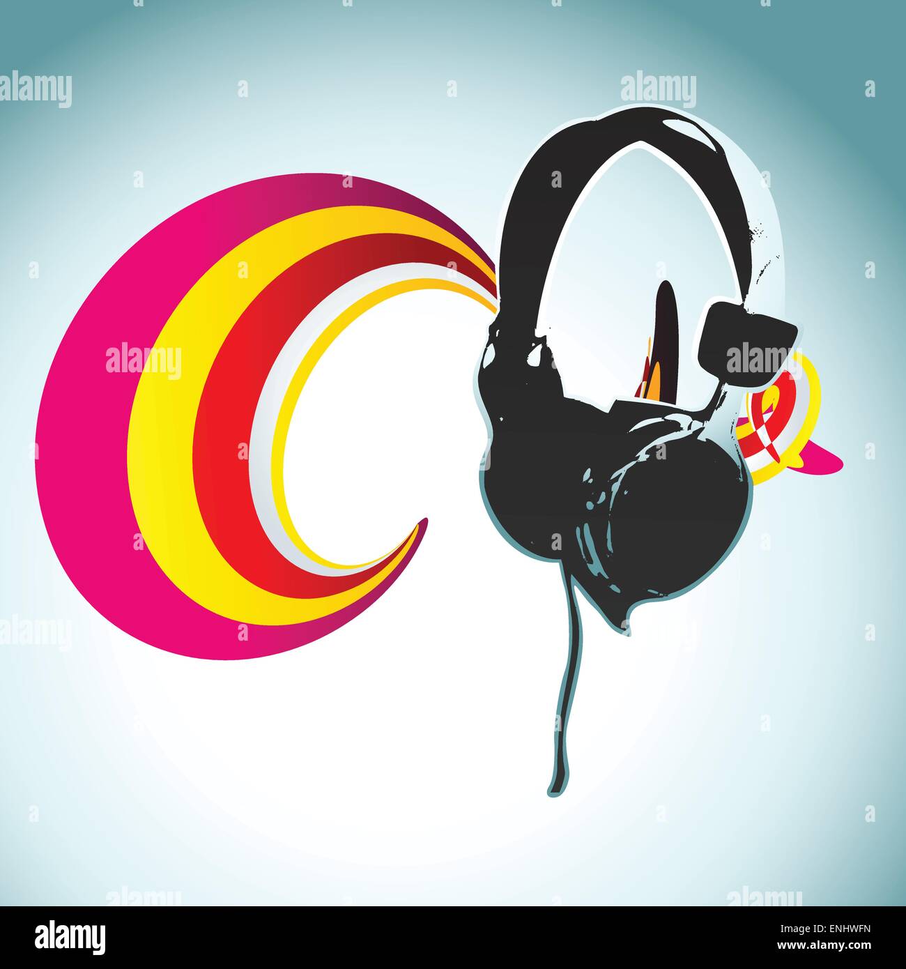 Headphone vectors hi-res stock photography and images - Alamy