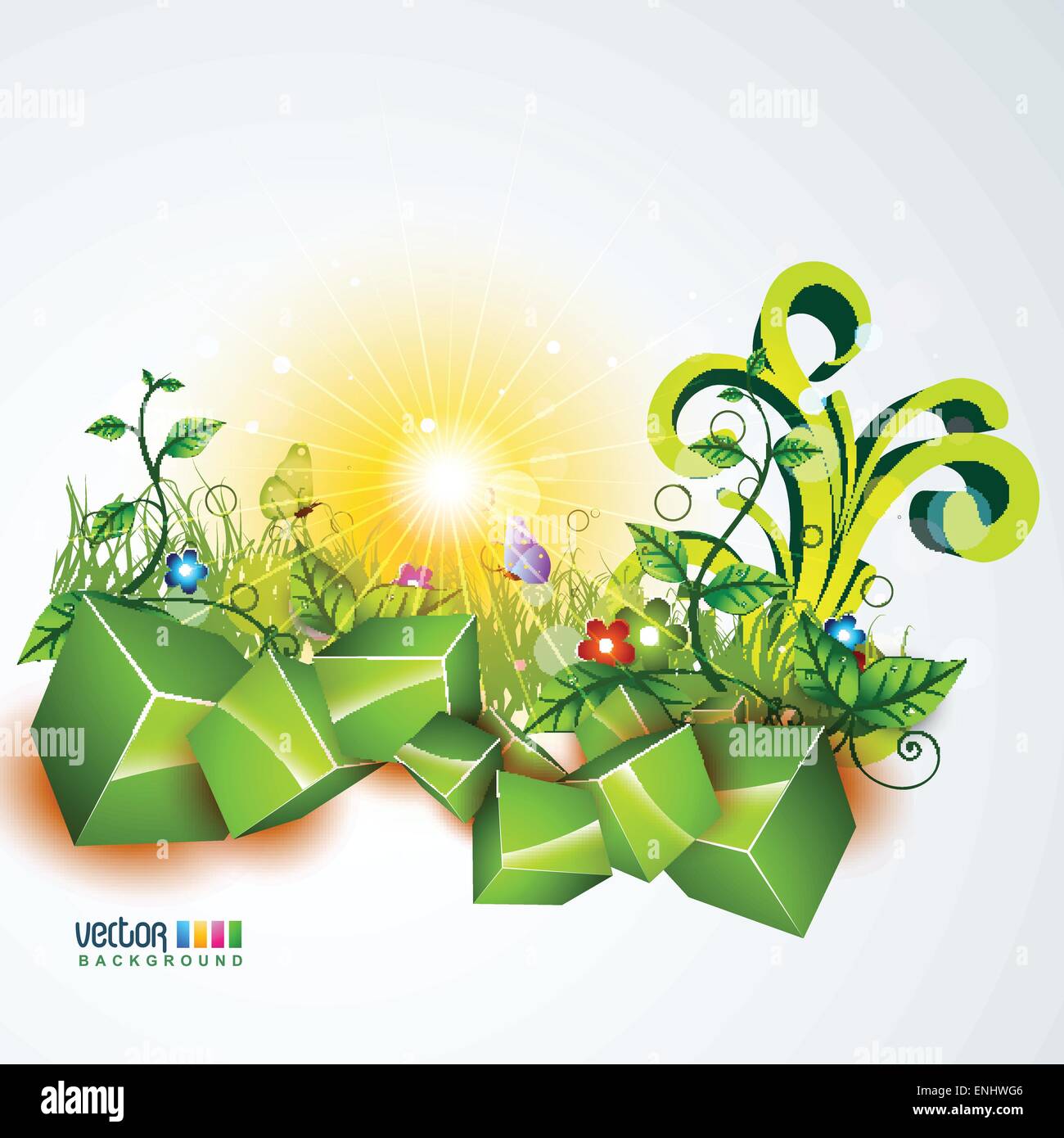 vector beautiful landscape design art Stock Vector Image & Art - Alamy