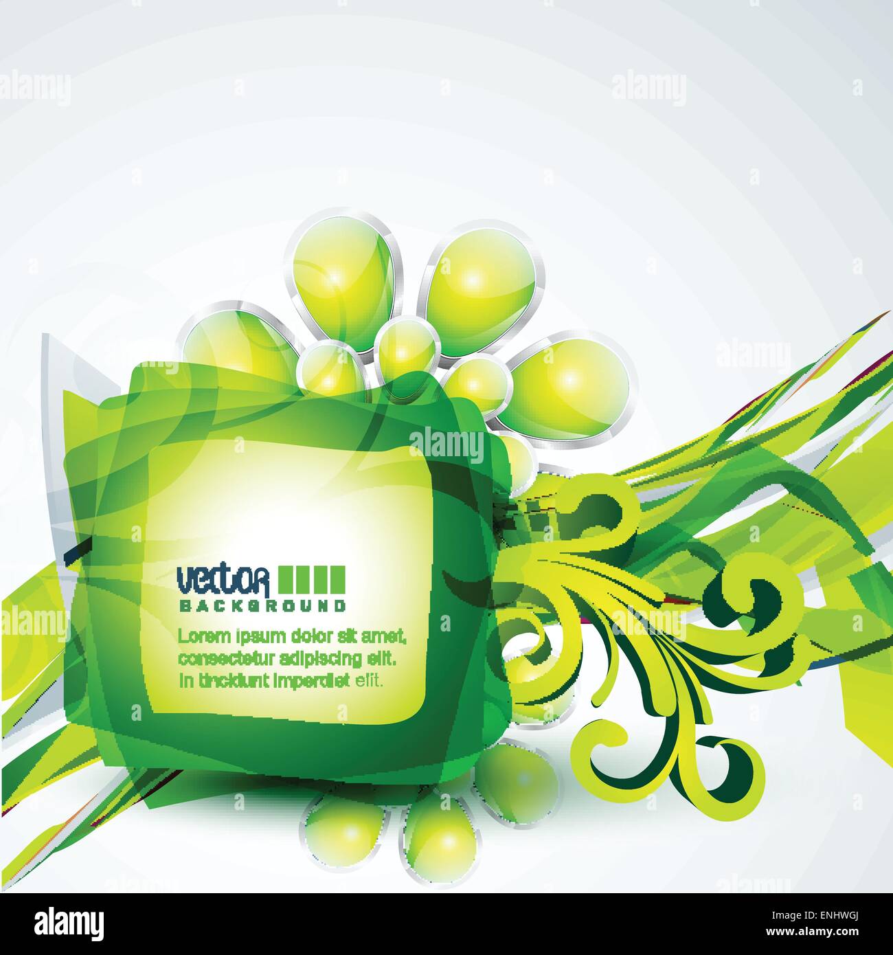 abstract beautiful green color background design art Stock Vector Image ...