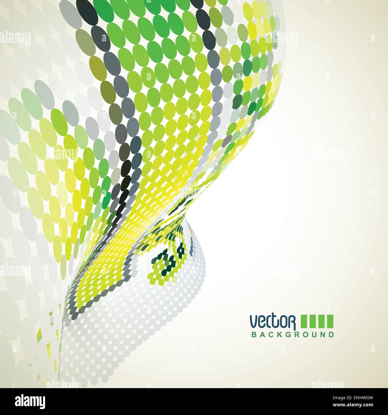 vector green color dots wave background Stock Vector Image & Art - Alamy