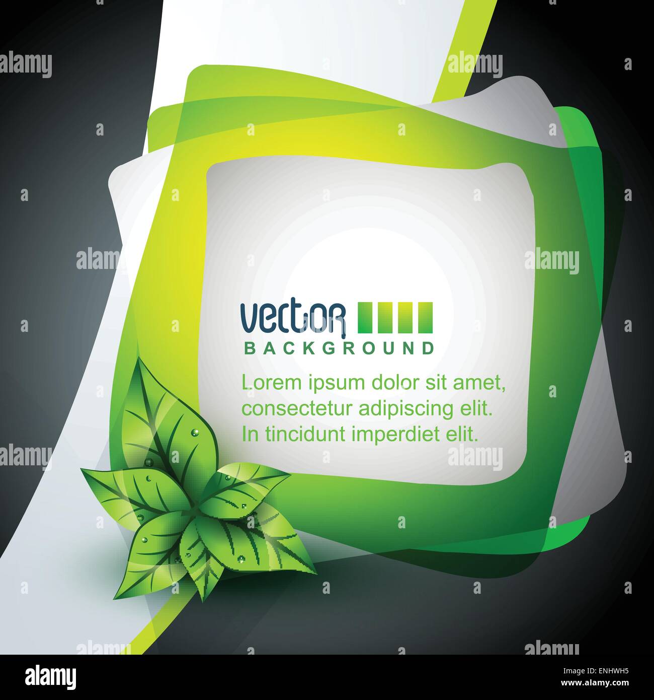 vector leaf background design with space for your text Stock Vector ...