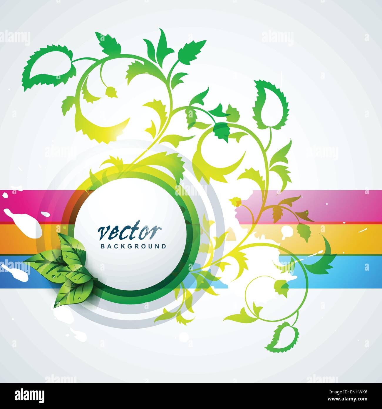 beautiful floral colorful vector background design art Stock Vector ...