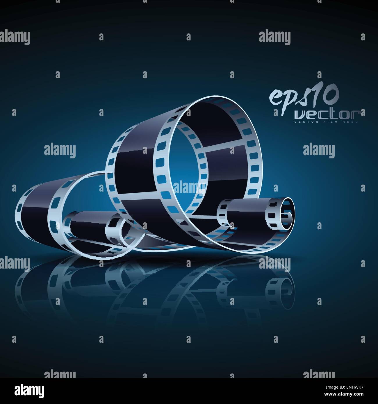 realistic vector 3d film reel Stock Vector Image & Art - Alamy