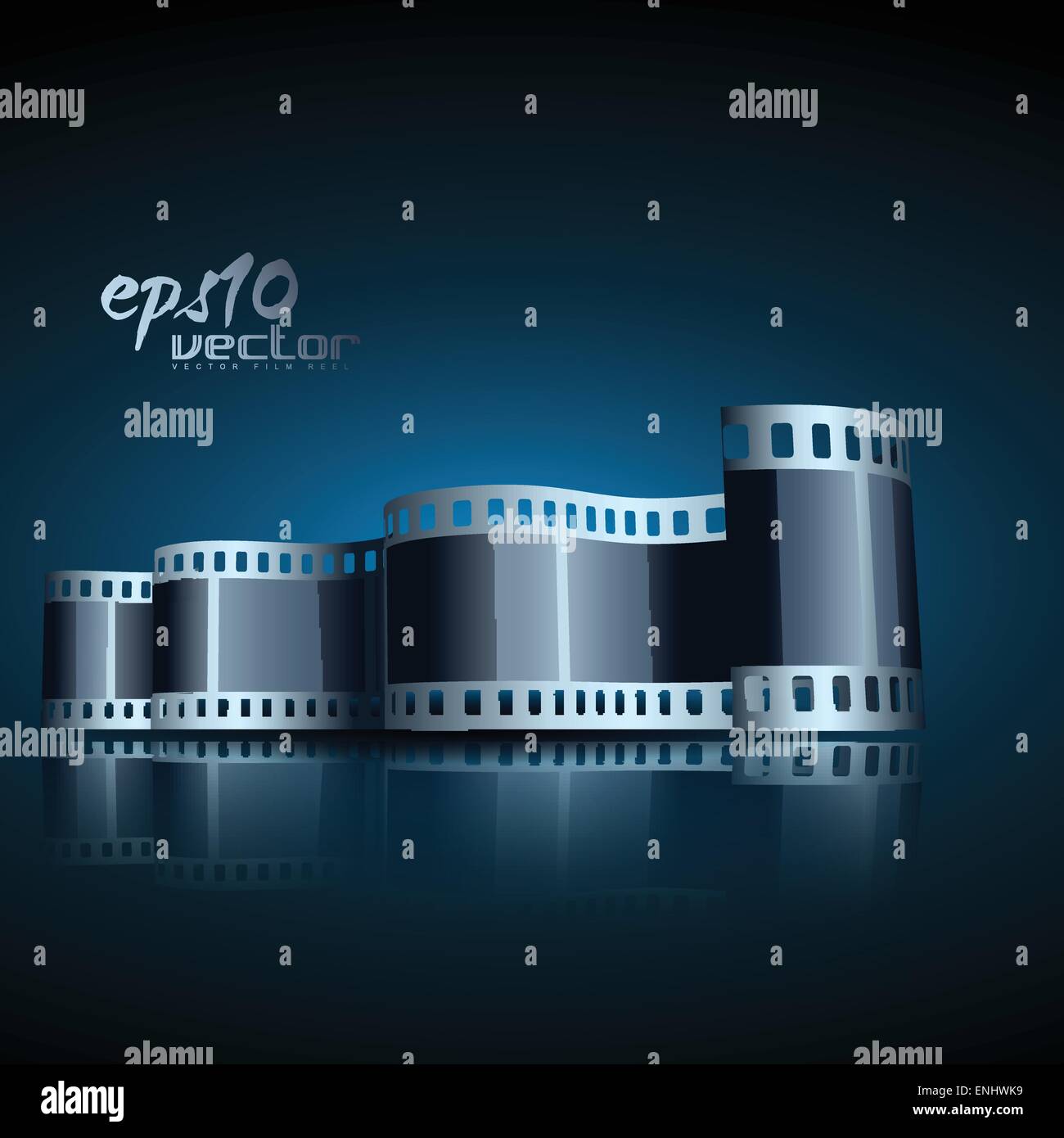 realistic vector 3d film reel Stock Vector Image & Art - Alamy