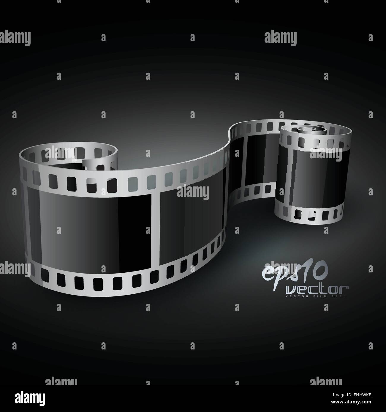 vector realistic 3d film reel Stock Vector Image & Art - Alamy