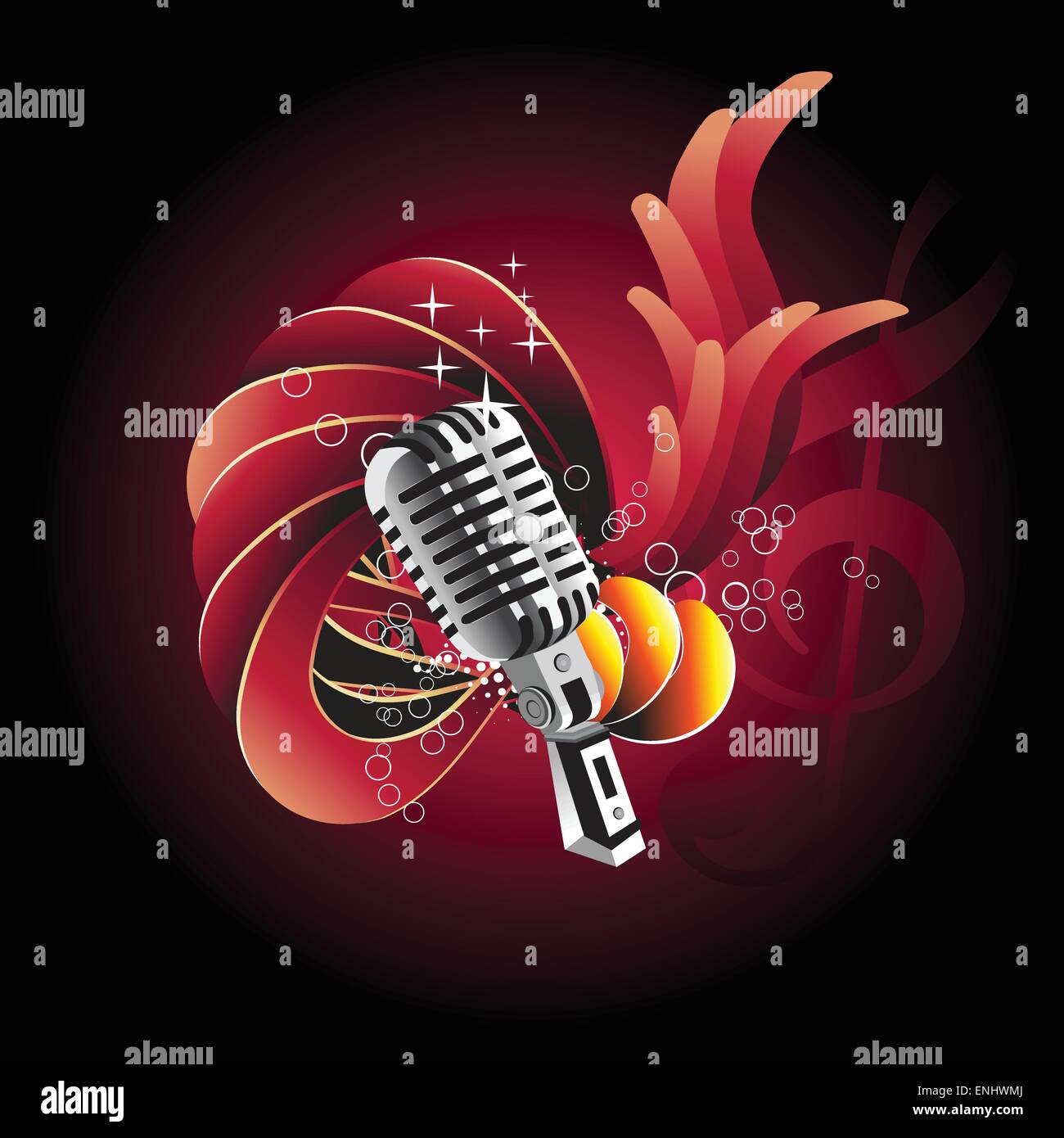 vector music mic with beautiful colorful background. Visit my gallary ...